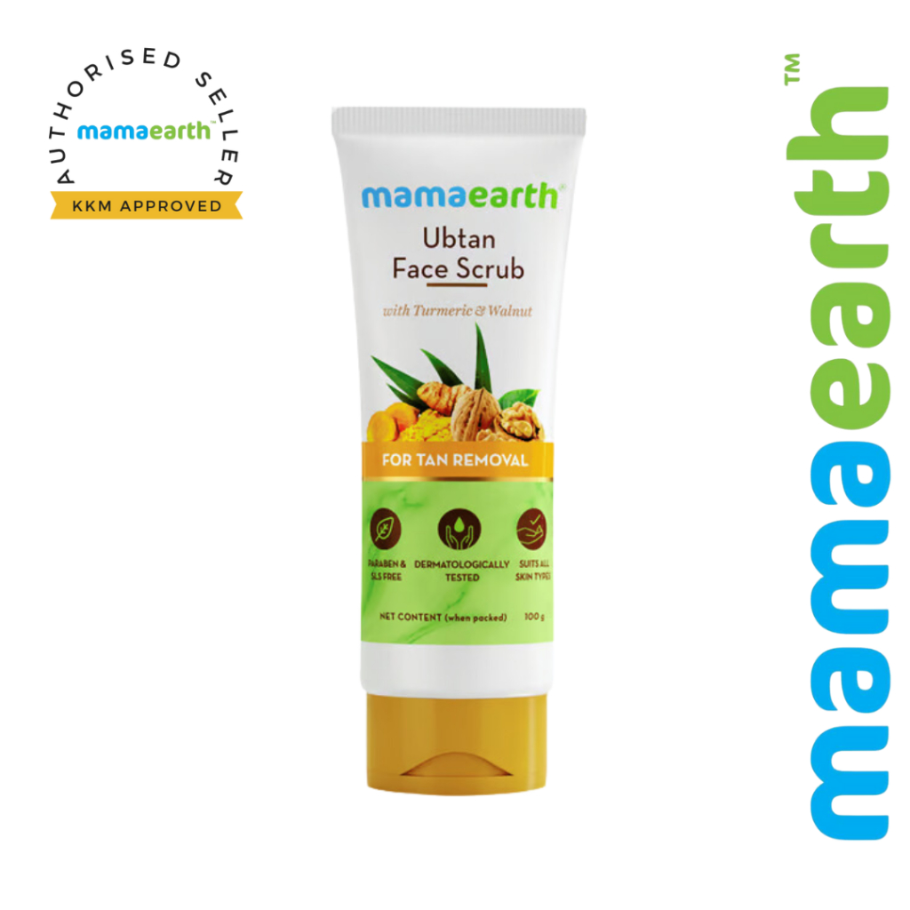 Mamaearth Ubtan Face Scrub With Turmeric & Walnut (100g) | Shopee Malaysia