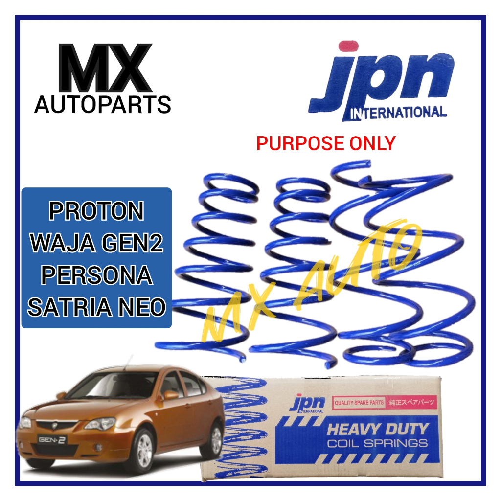 JPN INTERNATIONAL HEAVY DUTY COIL SPRING PROTON WAJA GEN2 GEN-2 PERSONA ...