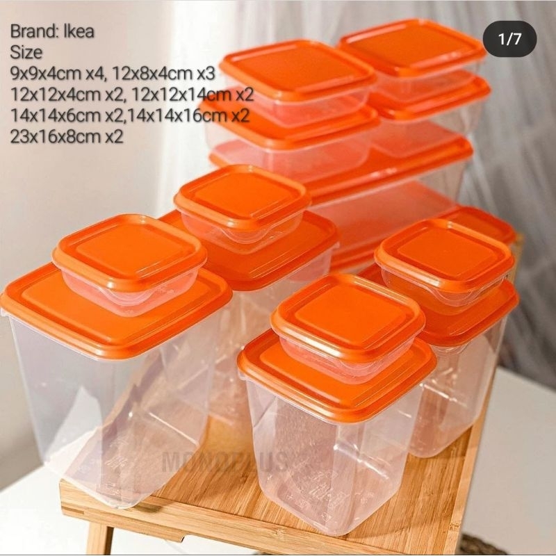 𝗜𝗞𝗘𝗔 Tupperware Ikea Pruta Food Container 17PCS PER SET/ Bekas Makanan ...