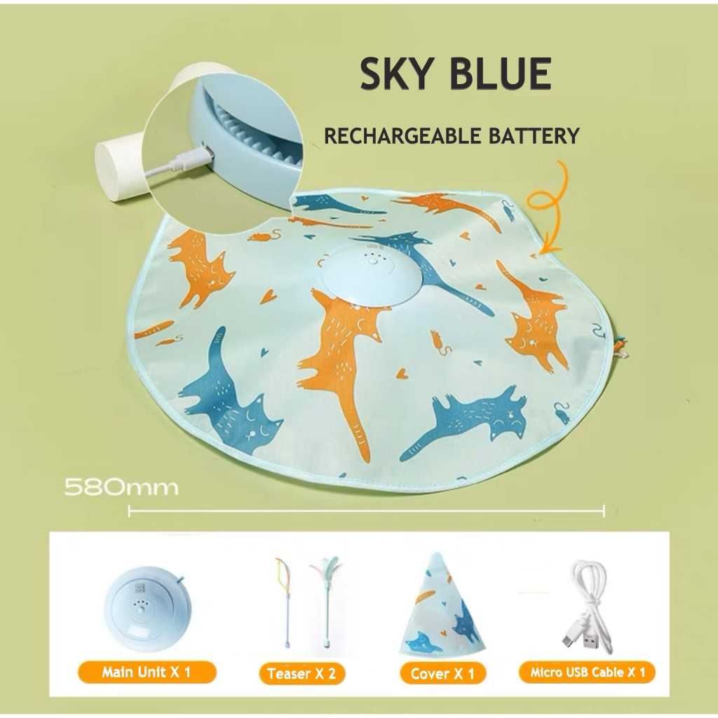 【ePetz】Electric-Cat-Toy-Automatic-Cat-Teaser-Cat-Toys-Pet-Toys-Mainan ...