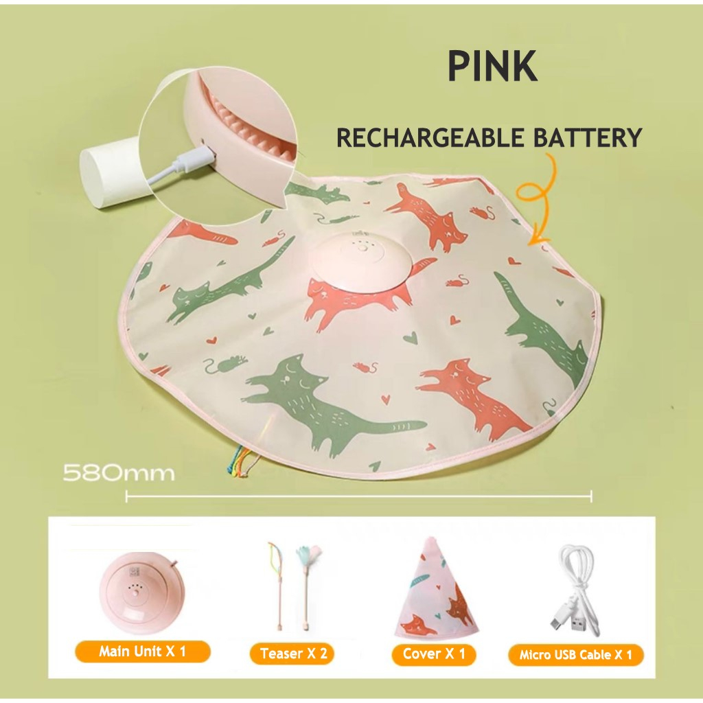 【ePetz】Electric-Cat-Toy-Automatic-Cat-Teaser-Cat-Toys-Pet-Toys-Mainan ...