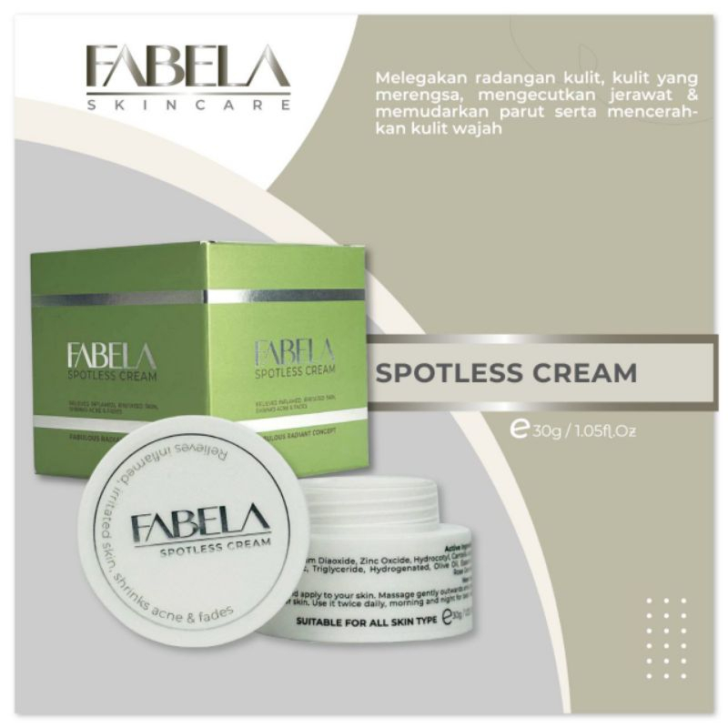 SPOTLESS CREAM FABELA FRC SKINCARE spotless cream baby blue frc ...