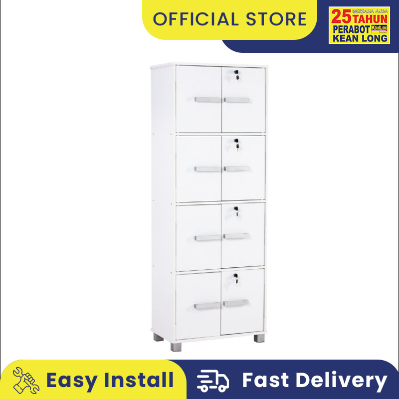 KLSB 8 Door Storage Cabinet with Lock / Almari Berkunci / Locker ...