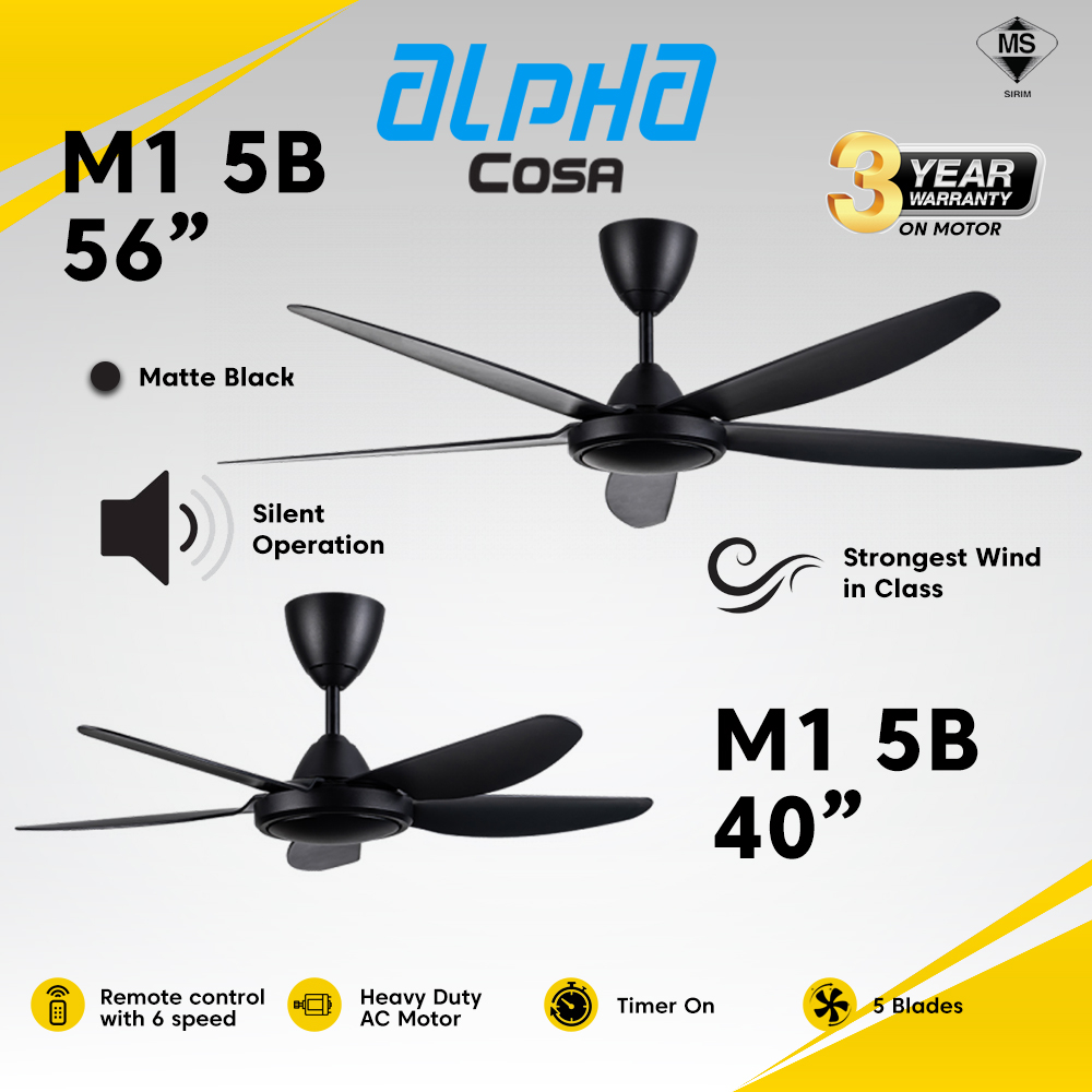 Alpha COSA Ceiling Fan (40Inch /56Inch) 6-Speed Remote Control COSA ...