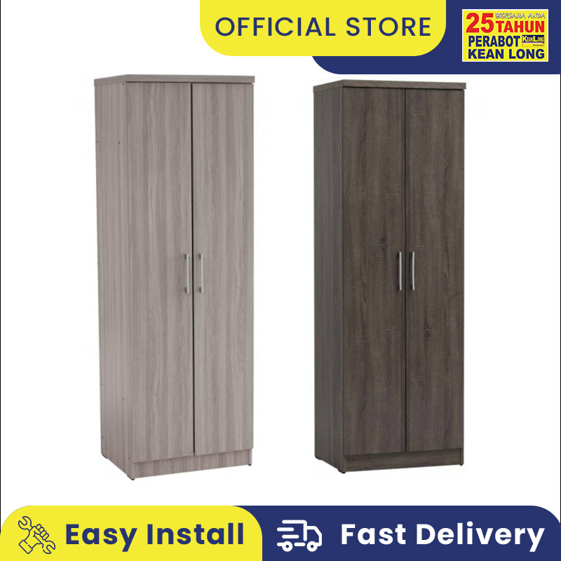 KLSB 2 Door Wardrobe with Soft Closing Hinges/Almari Baju /Almari File ...