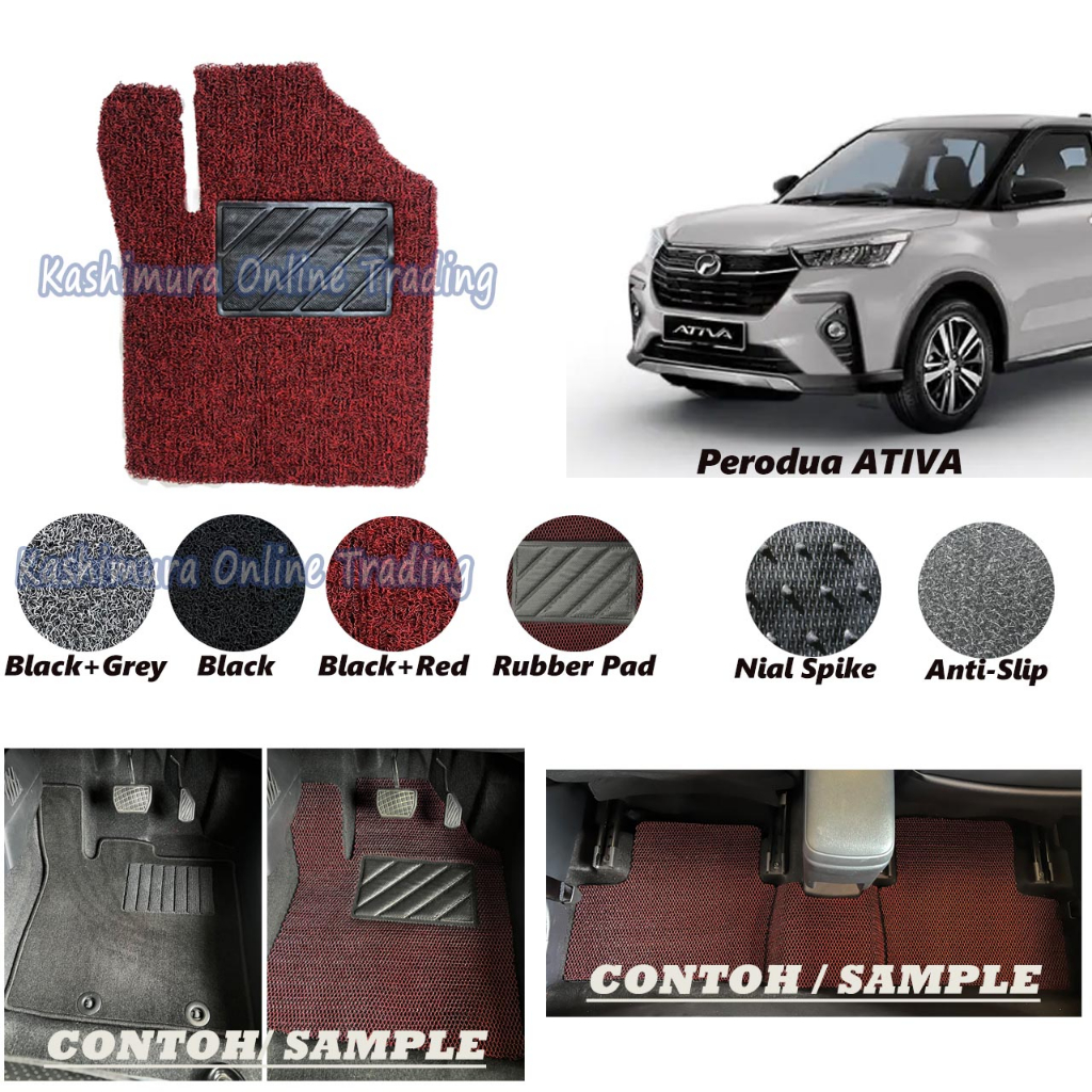 CARBOY Perodua Ativa 2021 2022 2023 D55L X/H/AV PVC Carpet 5pcs(set ...