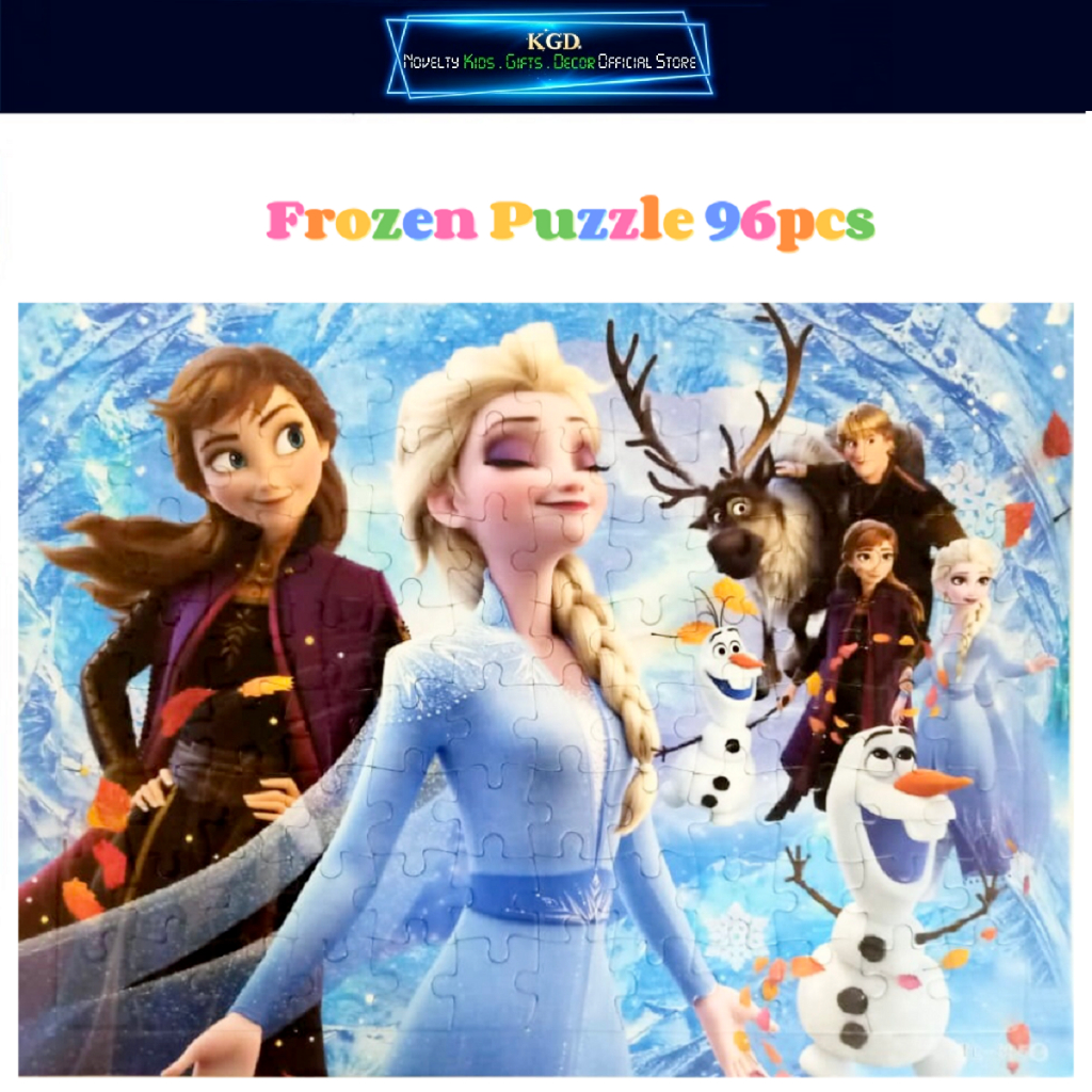 Cute Kids Cartoon Jigsaw Puzzle 96pcs Hello Kitty Frozen Sofia Doraemon ...
