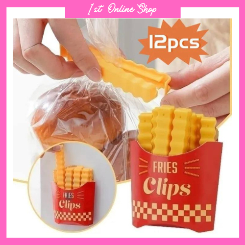 12Pcs French Fries Sealing Clip Plastic Bag Clip Food Bag Clip Keep ...