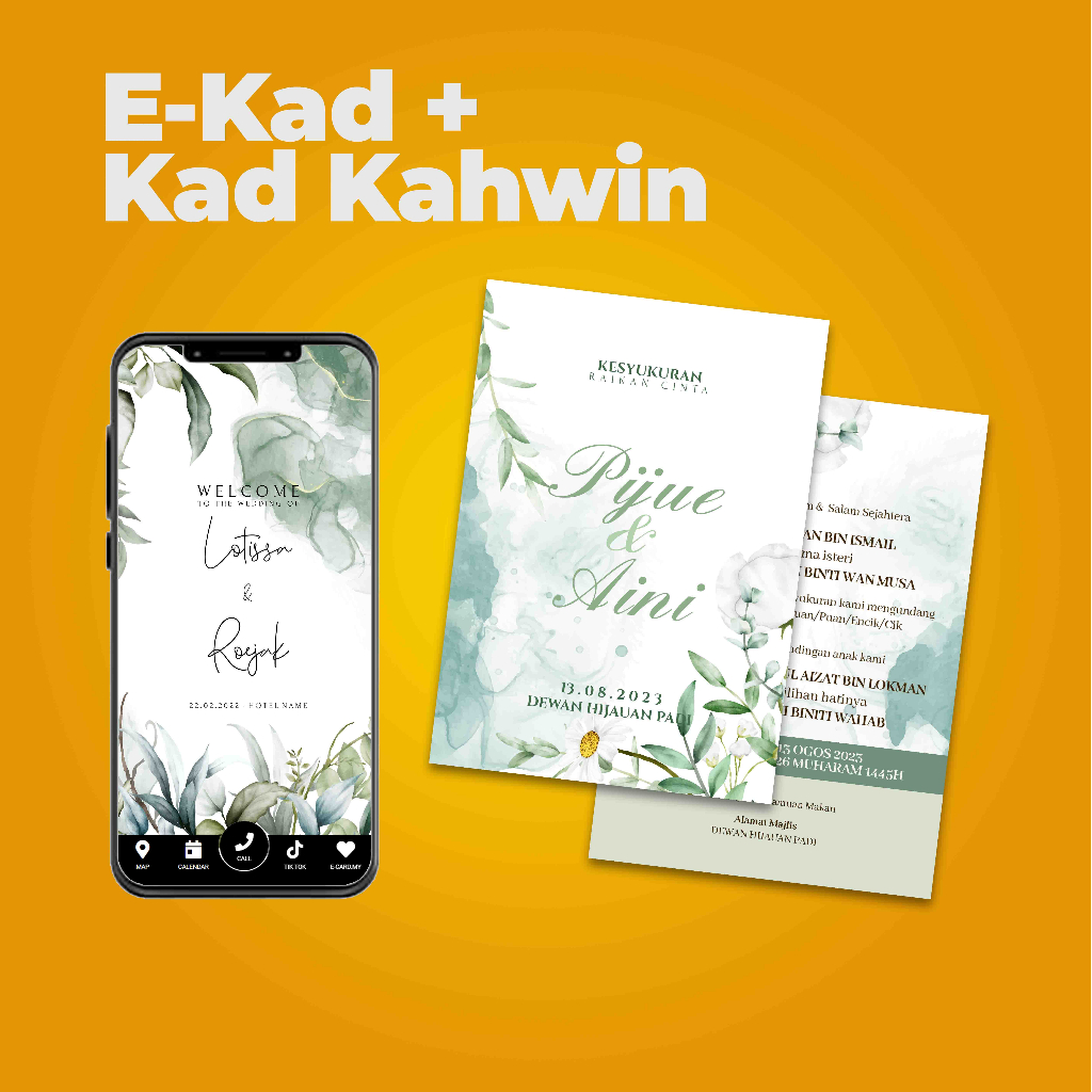 Kad Kahwin, Kad Jemputan + Digtal Kad Kahwin, Digital Kad Jemputan ...