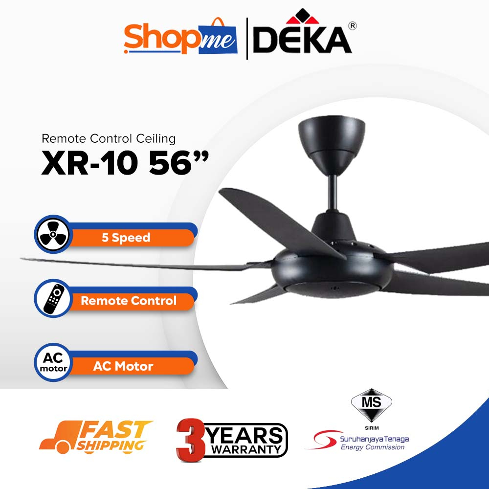 DEKA XR10 56" 5 Blades AC Motor with 5 Speed Remote Control Ceiling ...