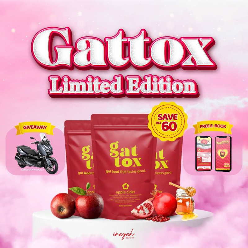 ORIGINAL HQ | 3JAR GUTTOX BY INAYAH BEAUTY FAT BURNER GUTOX GATTOX ...