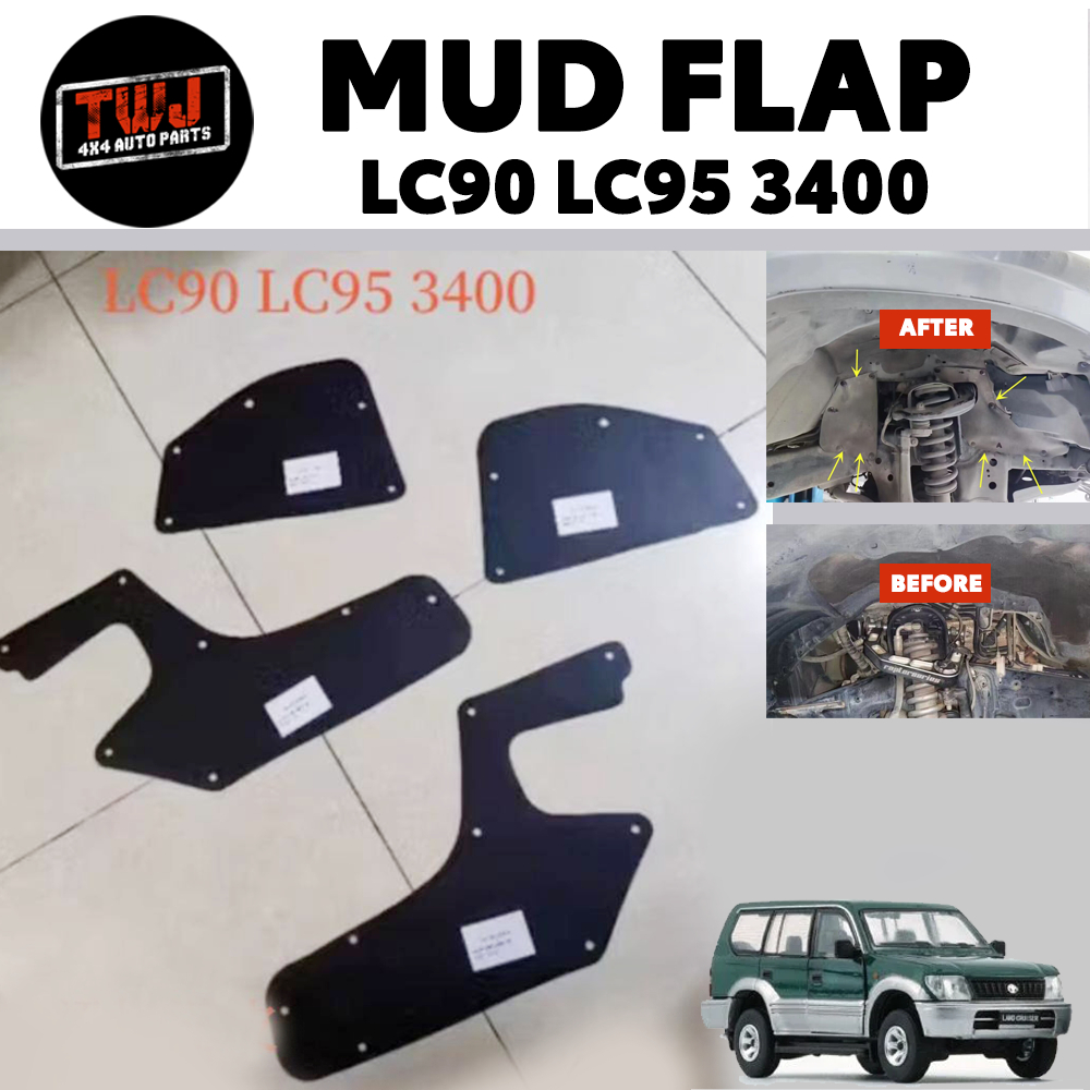 Toyota Prado Mud flap guard Fender liners untuk tahun dari 1996-2002 ...