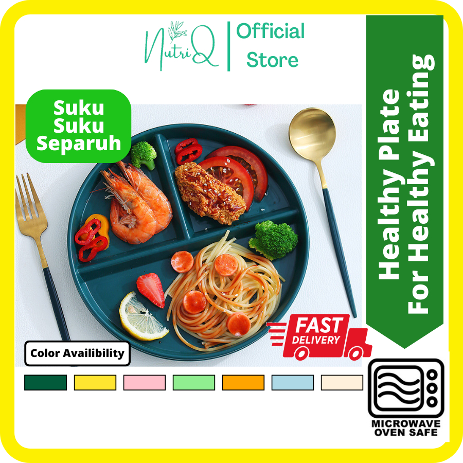Pinggan Suku Suku Separuh Diet Healthy Plate Balance Makanan Sihat ...