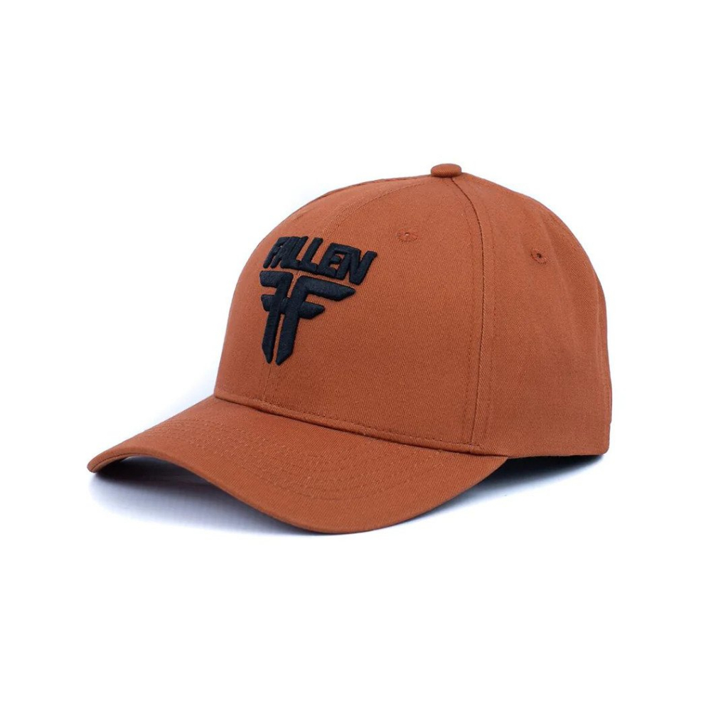 Fallen Insignia Curve Cap Snapback ( Cinnamon / Black ) | Shopee Malaysia