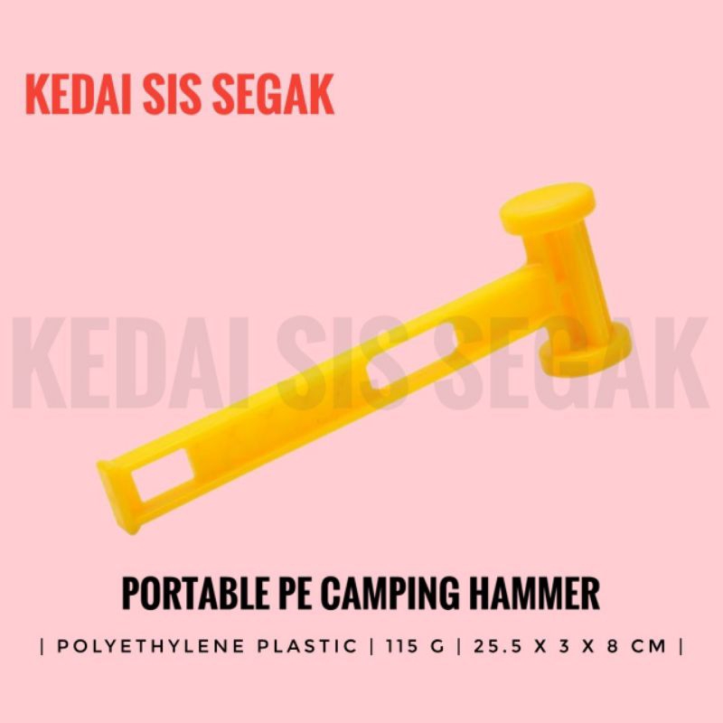 Kedai Sis Segak Plastic PE Camping Hammer / Penukul / Merton Kuning ...