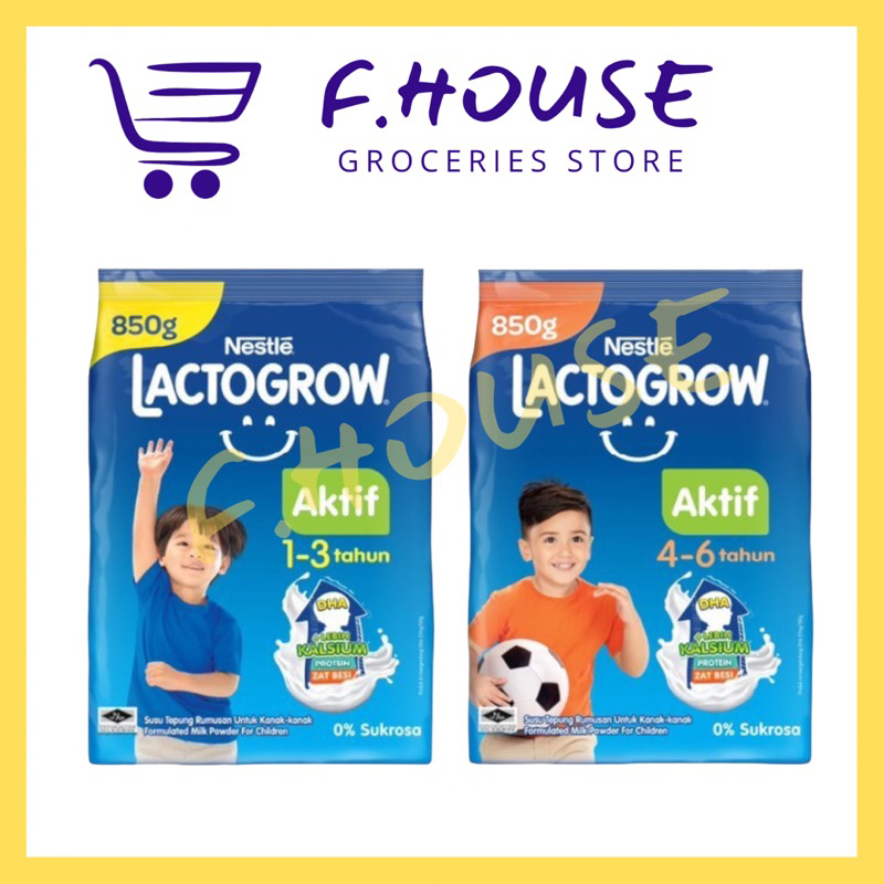 Nestle Lactogrow Aktif 1-3 Years / 4-6 Years (850g) | Shopee Malaysia