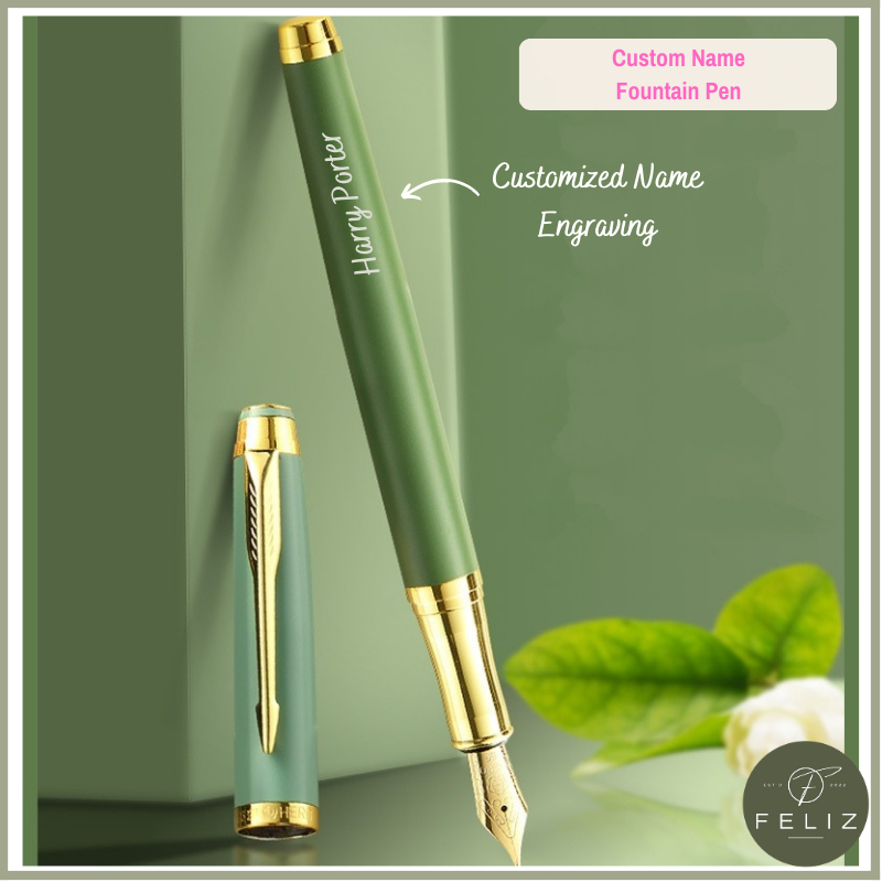 🔥Custom Name Engrave🔥 Premium German Metal Signature Pen Fountain Pen ...