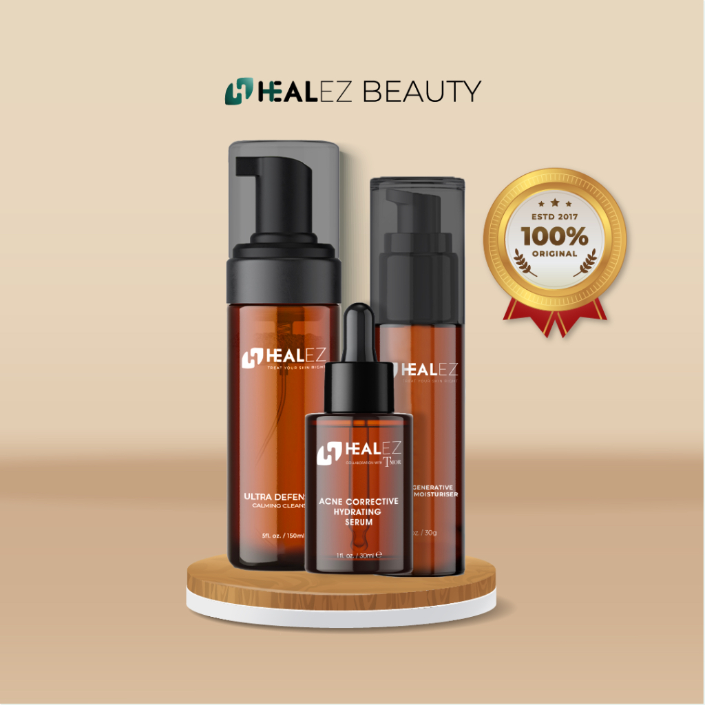 HEALEZ Full Set Combo - Cleanser 150ml, Serum 30ml & Moisturiser 30g ...