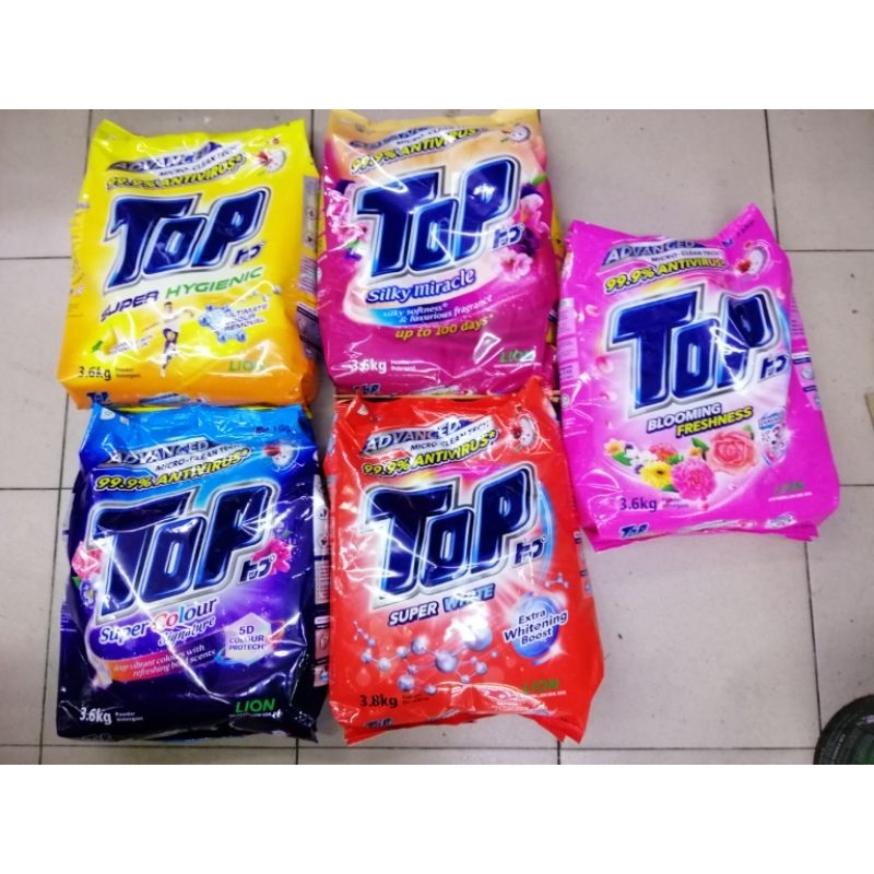 Top detergent powder 3.6kg-3.8kg | Shopee Malaysia