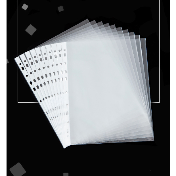 A4 11 Holes Sheet Protector - 100 pieces/pack ( clear and thickness 0 ...