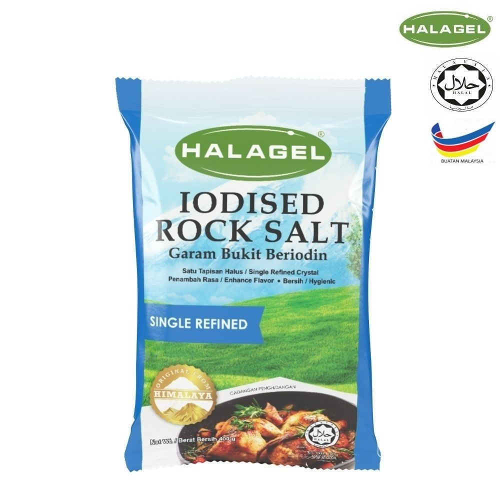Halagel Himalaya Iodised Rock Salt - Garam Bukit – Single Refined (400g ...