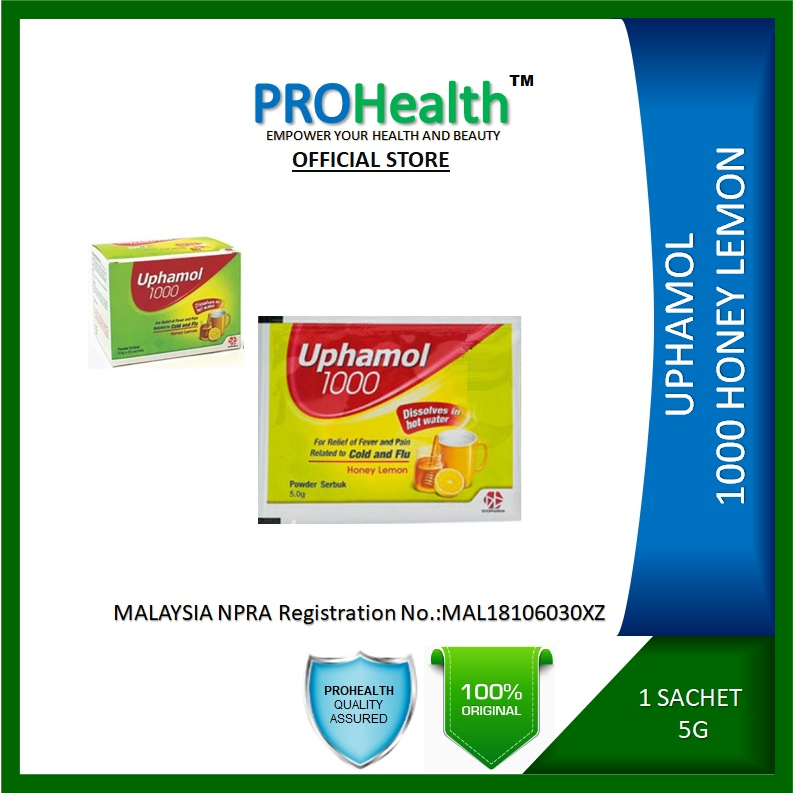 Uphamol 1000mg Cold & Flu Honey Lemon 5G | Shopee Malaysia