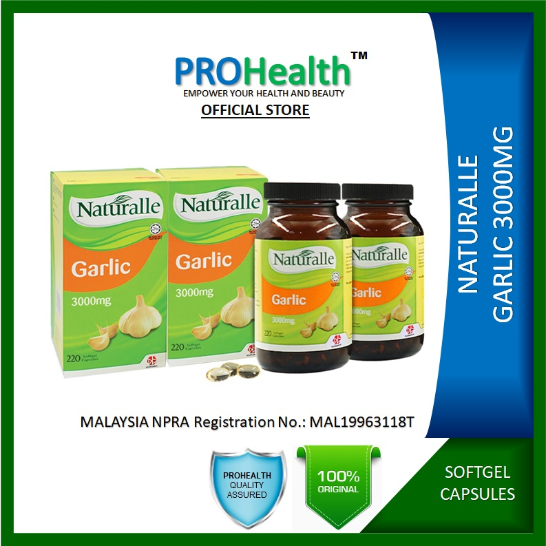 Naturalle Garlic - 3000mg SOFTGEL CAPSULES EXPIRY:12/2025 | Shopee Malaysia