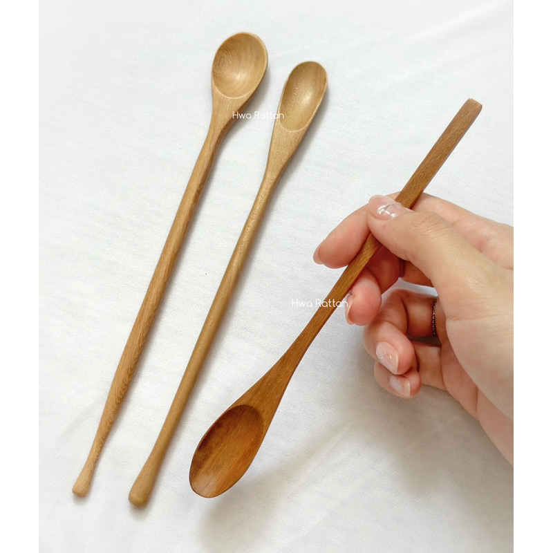 100% Food grade wooden tableware Sudu kayu korea camca panjang madu ...