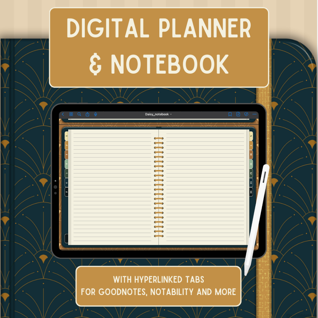 Digital Planner | Notebook | Journal | Hyperlinked | Undated || For ...