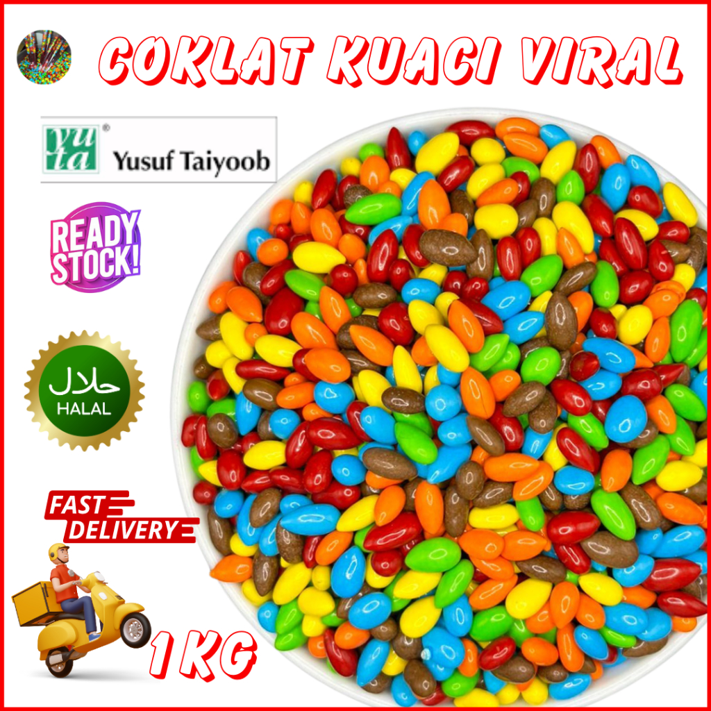 COKLAT KUACI VIRAL (1KG) Sunflower Seed Chocolate Goodies Candy Gift ...