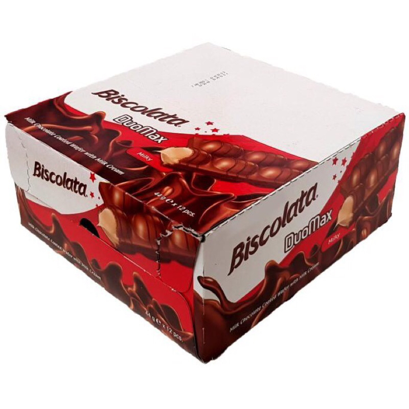 Biscolata duomax Assorted chocolate wafer 44g - pack of 12 pcs | Shopee ...