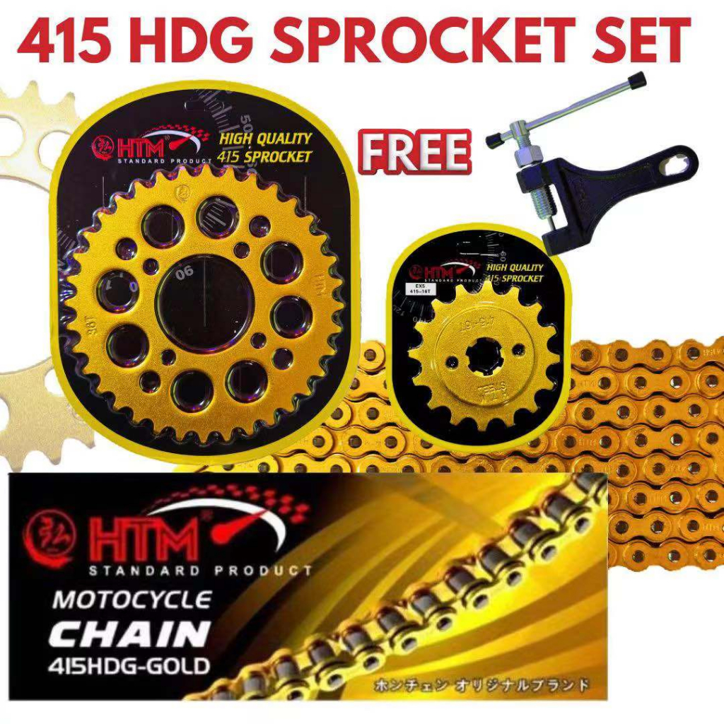 415HDG-128L SUZUKI SMASH FX110 GSX110 RG110 RGV120 HTM RACING CHAIN ...