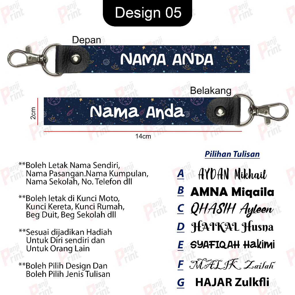 ( COD ) Keychain Lanyard Nama custom | Shopee Malaysia