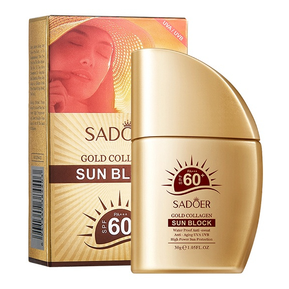 ROREC SADOER SPF60+ PA+++ Gold Collagen Sunblock UV Protection Sunscreen Anti-Aging Whitening ...