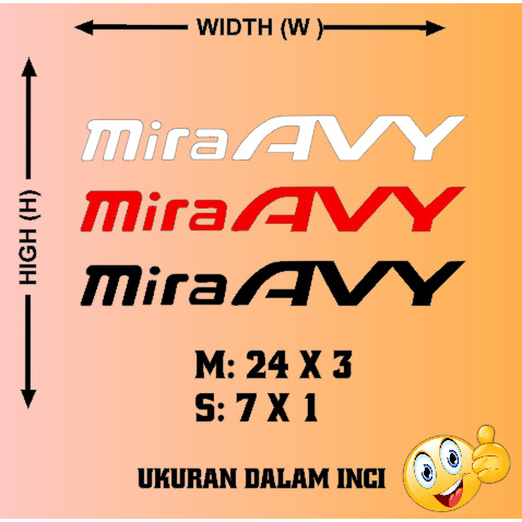 STICKER MIRA AVY PERODUA KANCIL | Shopee Malaysia