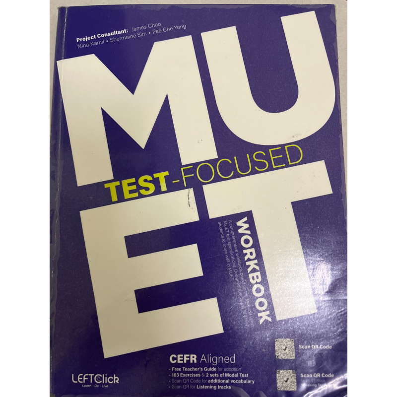 [LEFTClick] Test-Focused MUET work book (notes + exercises & answer ...