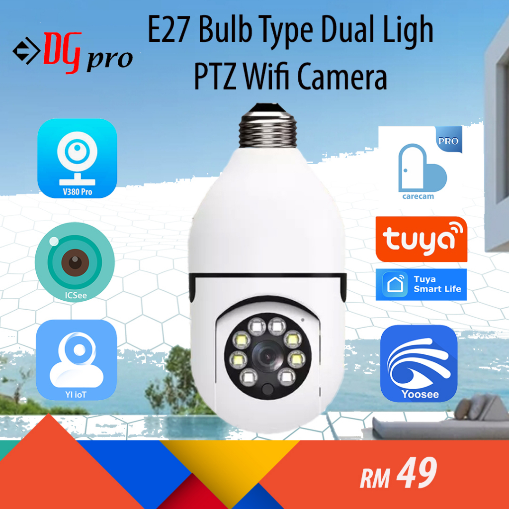 V380 Pro / Yoosee /iCsee / Carecam / Yi iot / Tuya E27 Bulb Dual Light ... V380 Pro / Yoosee /iCsee / Carecam / Yi iot / Tuya E27 Bulb Dual Light ...