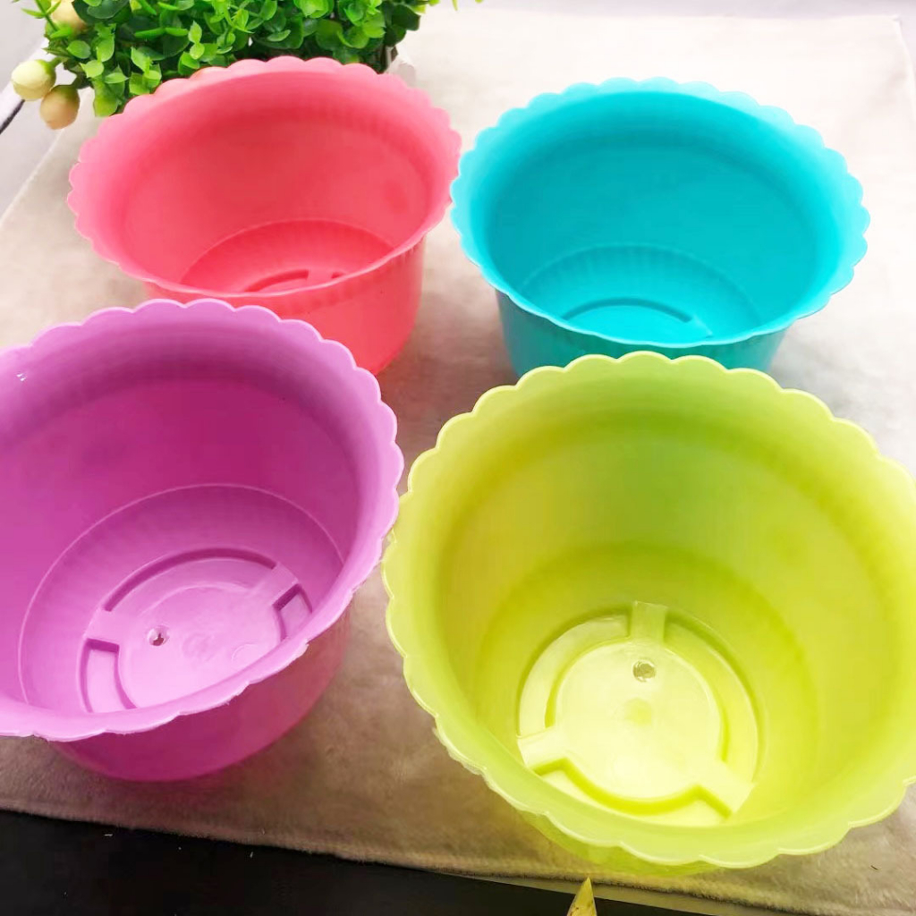 Plastic Flower Pot Bunga Pasu Decoration Transparent Orchid Garden ...