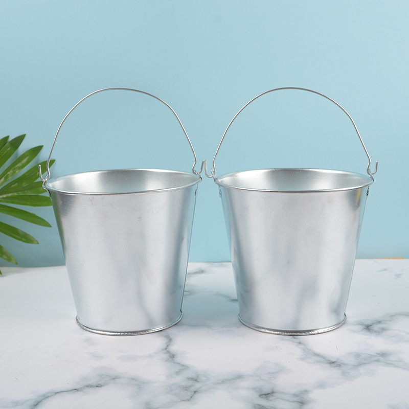 Mini Bucket Metal Barrel Iron Flower Pot | Succulent Plant Container ...