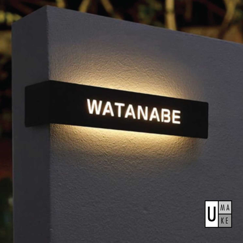 Stainless Steel + LED House Number Plate Business Signage Door Plaque ...