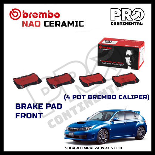 (RED SHIM) BREMBO NAO SUBARU IMPREZA WRX STI VERSION 8 9 10 FRONT ...