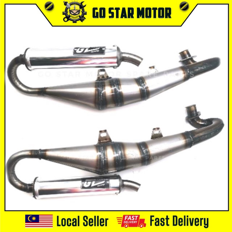 SUZUKI V100 V 100 SCOOTER OP RACING EXHAUST PIPE U TURN EKZOS GL RACING ...