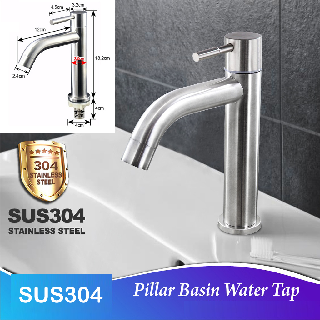 Stainless Steel SUS304 Basin Tap Faucet | Shopee Malaysia