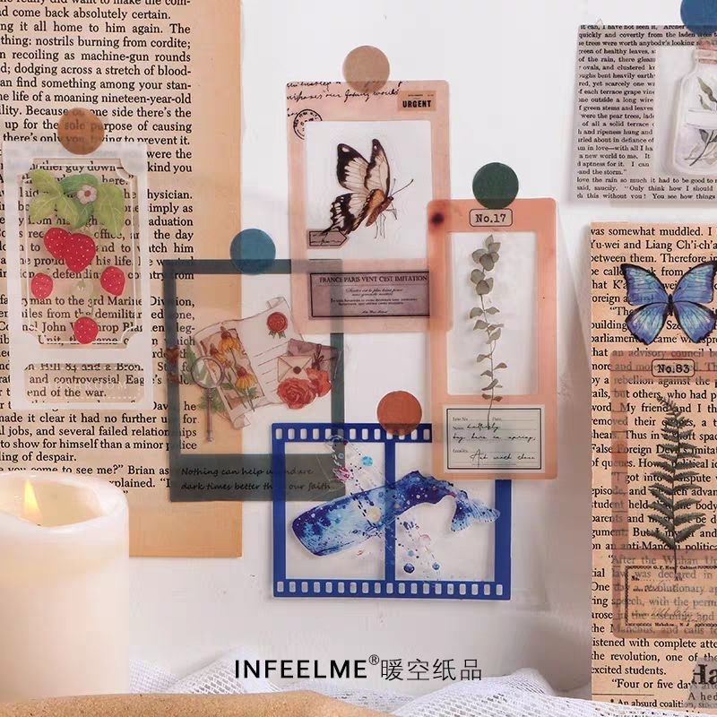 PET frame stickers pack vintage journal stickes PET ocean style ...