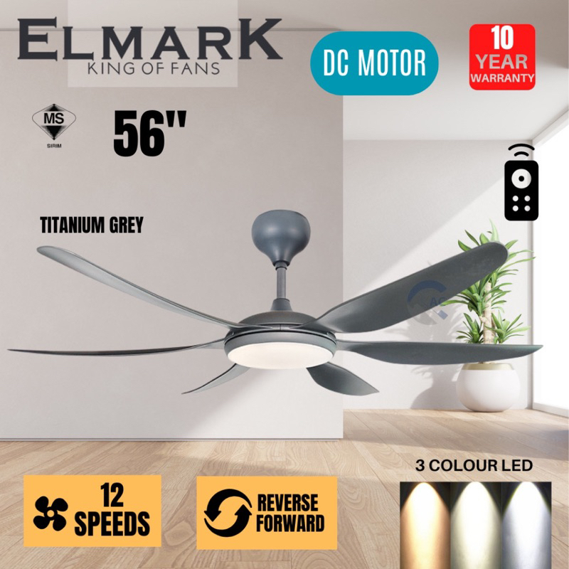 ELMARK OPTIMUS PRIME 56" Remote Ceiling Fan 6 BLADES / ELMARK RAPID 44 ...