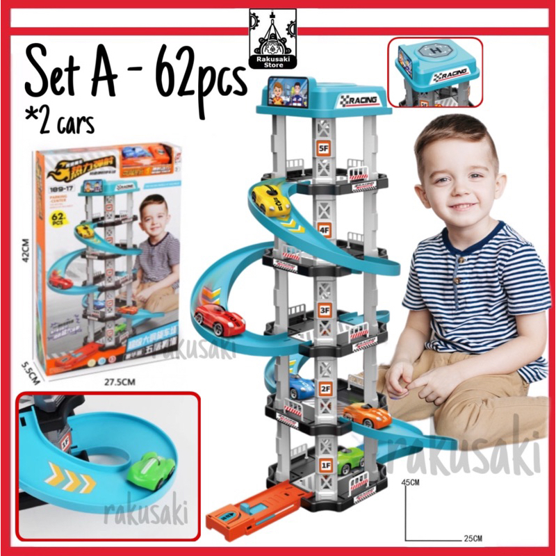 Toy Car Parking Lot track for kids Kereta mainan kanak kanak 儿童轨道玩具车 ...