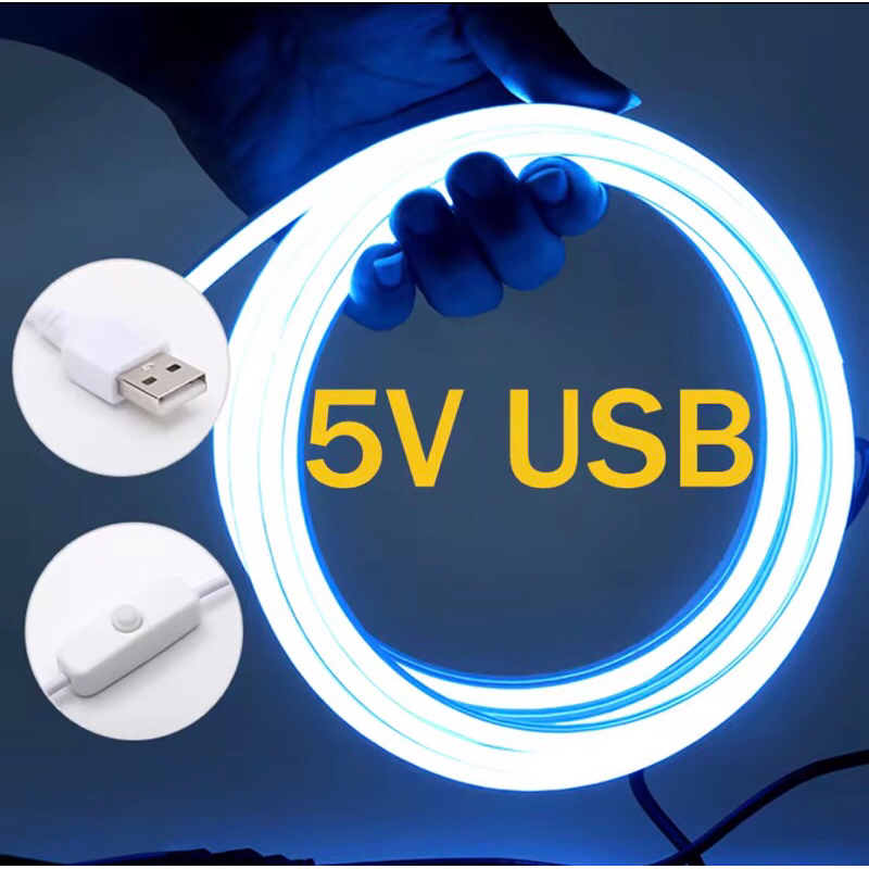 Home Taste Powered USB 5V Flexible Neon Light 2835 120Leds/m Ribbon LED ...