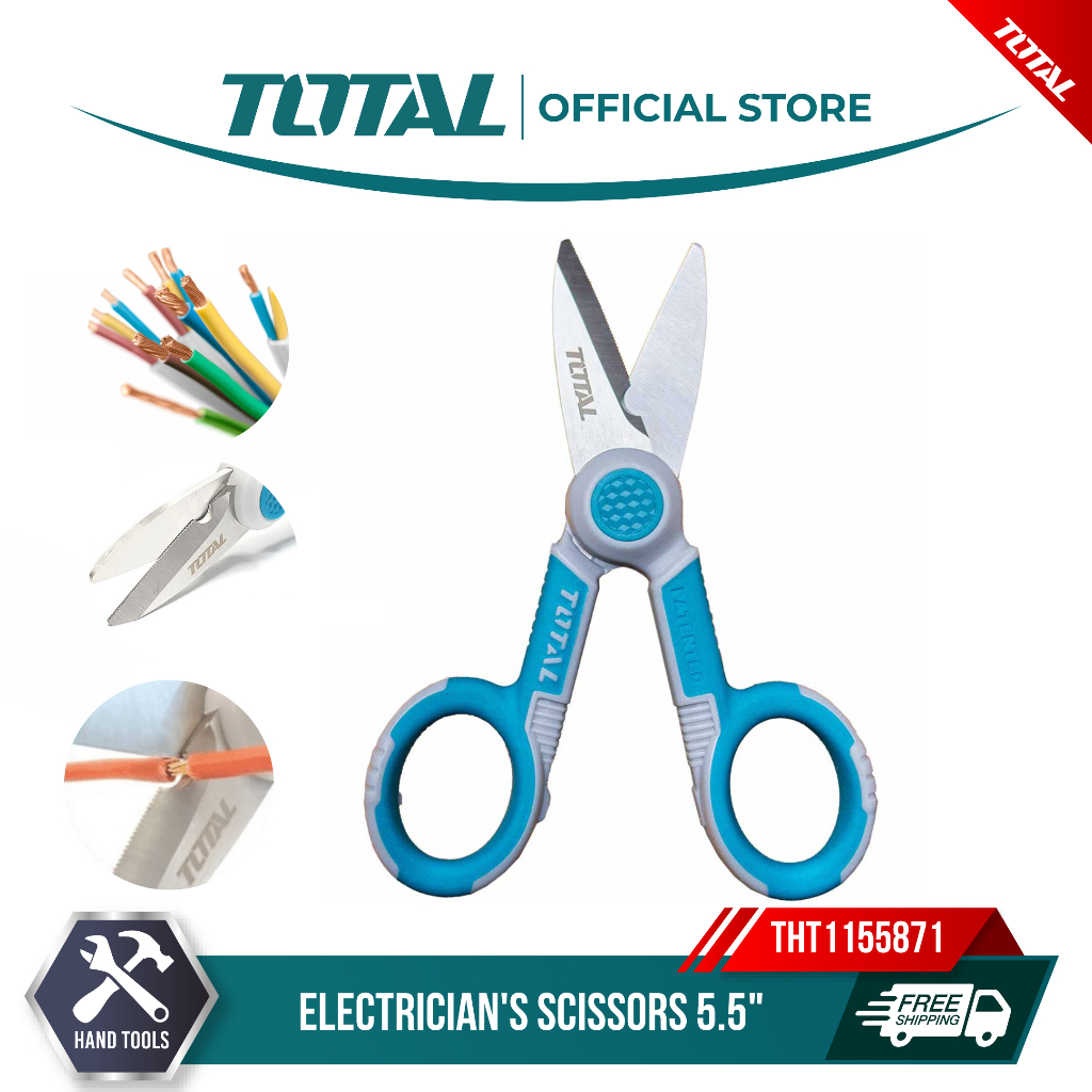 Total Electrician’s Scissors 145mm (5.5") THT1155871 | Shopee Malaysia
