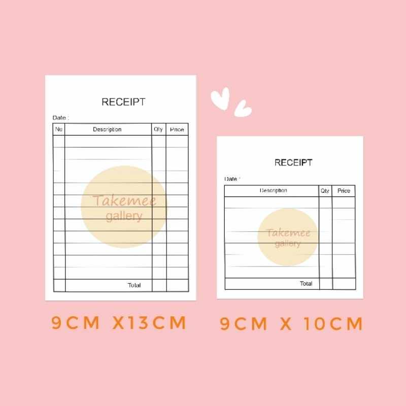 Resit Receipt Bil Custom Boleh Letak Nama Kedai Syarikat | Shopee Malaysia