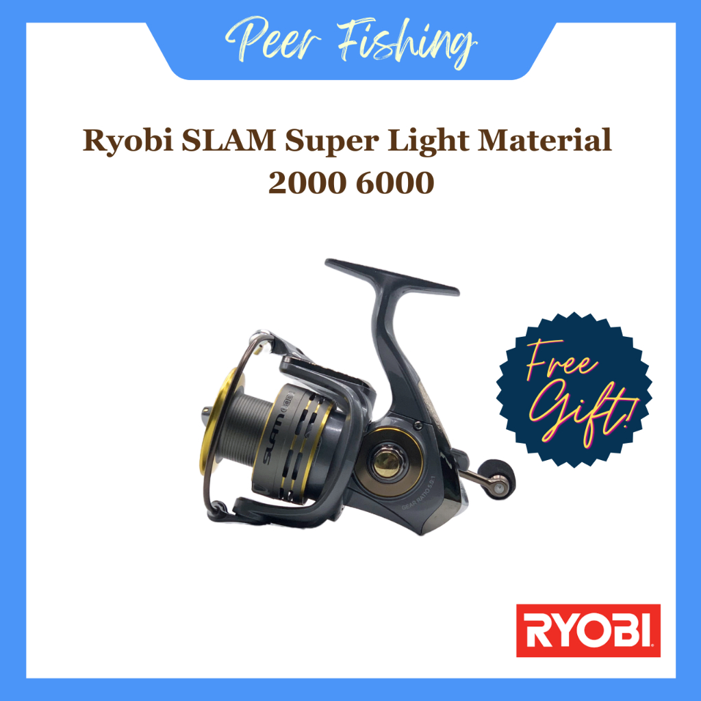 Ryobi Slam 2000 6000 Spinning Fishing Reel Super Light Material ...